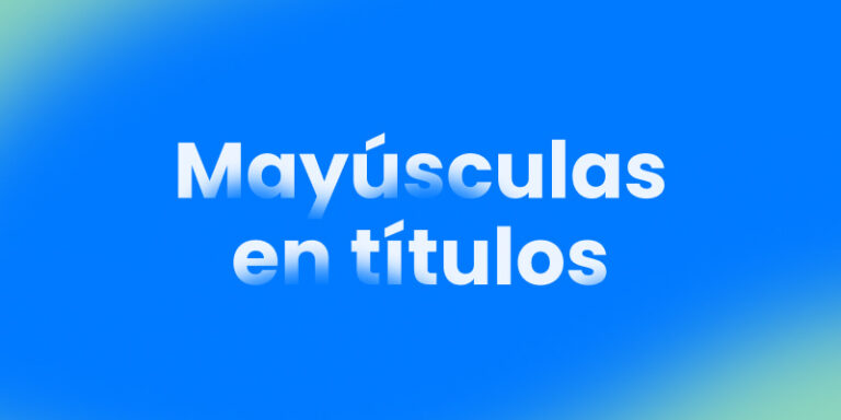 Uso de mayusculas en los títulos - Correcto